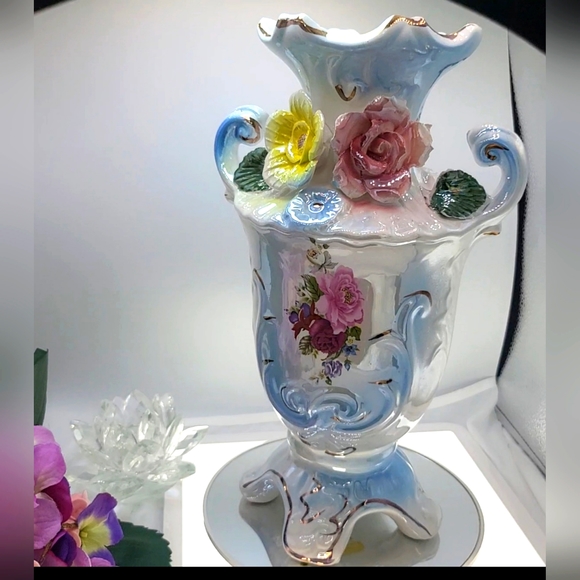 Vintage | Accents | Vintage Large 3 Iridescent Lustreware Vase W ...